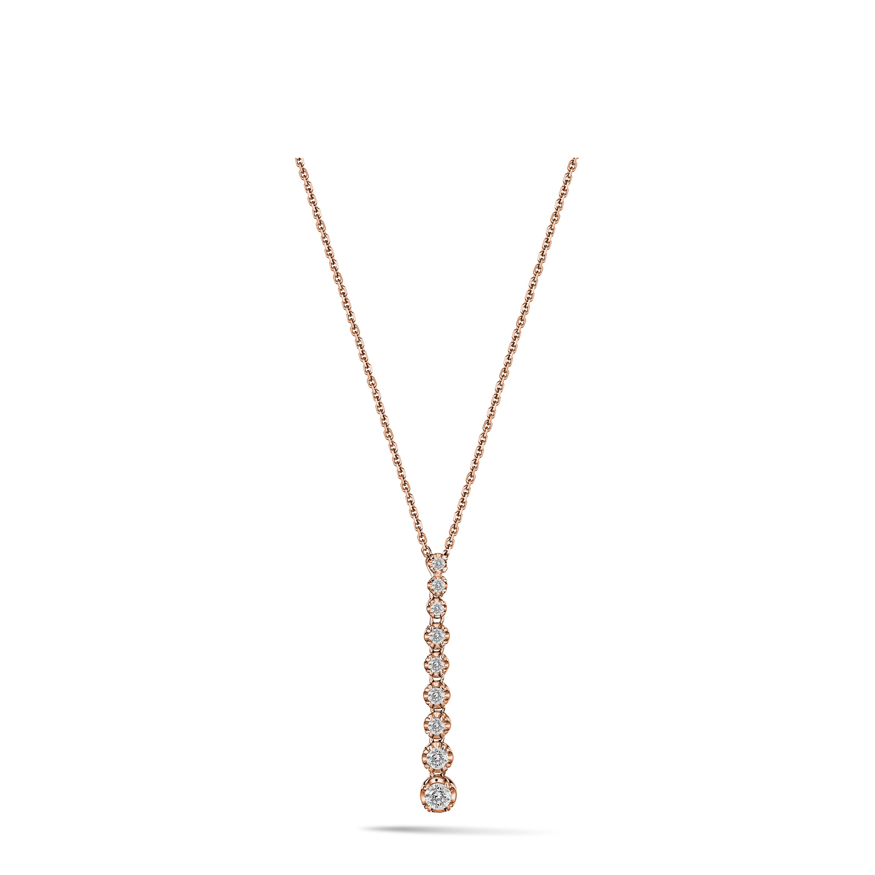 Allure Diamond Drop Pendant | Rose Gold - P30083-RG - ANTON Jewellery