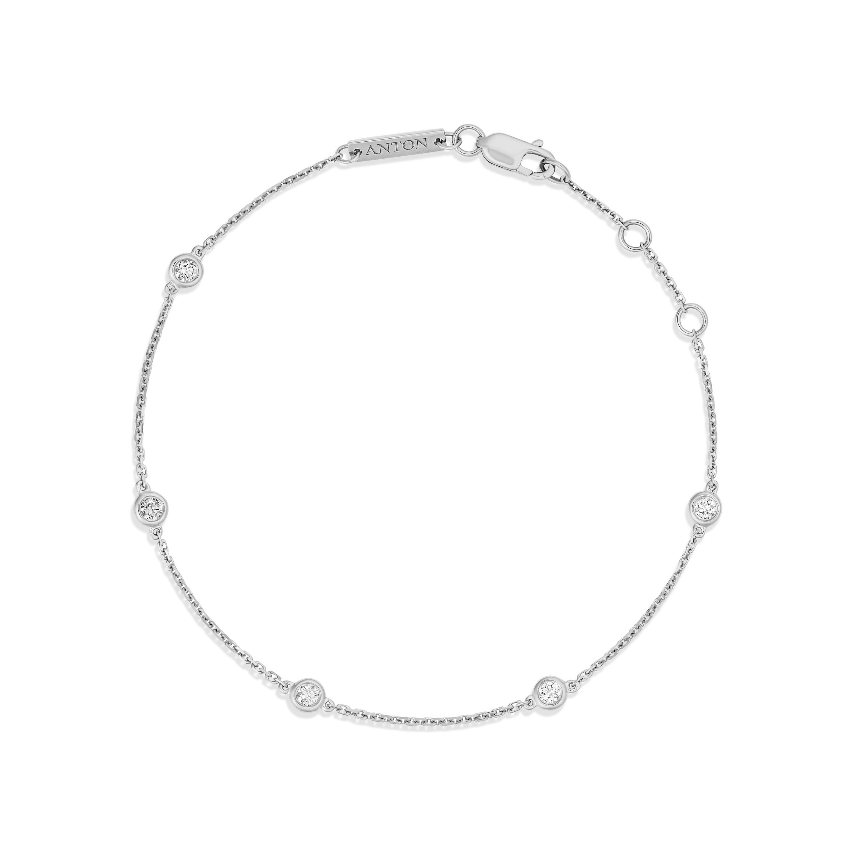 Capri Dreaming® Dot Chain Bracelet | 18K White Gold - CAPRI-BDOT0.04-WG ...